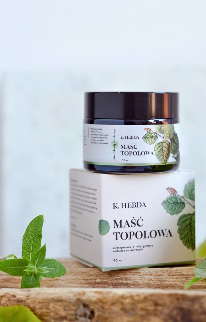 Maść topolowa z magnezem - do rozgrzewającego masażu stawów [50 ml] - Klaudyna Hebda Nature