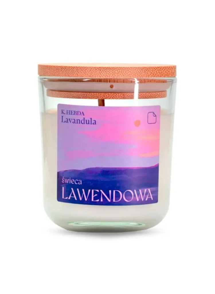 Świeca do relaksu K. Hebda Lavandula® (zapach prawdziwej lawendy ...